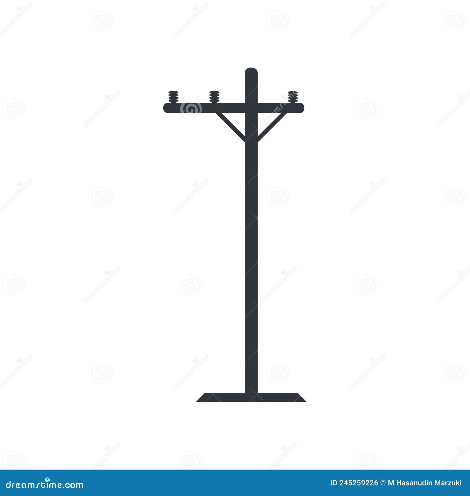 Power pole logo stock illustration. Illustration of industry - 245259226