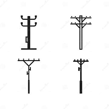 Power pole logo stock vector. Illustration of electric - 245396739