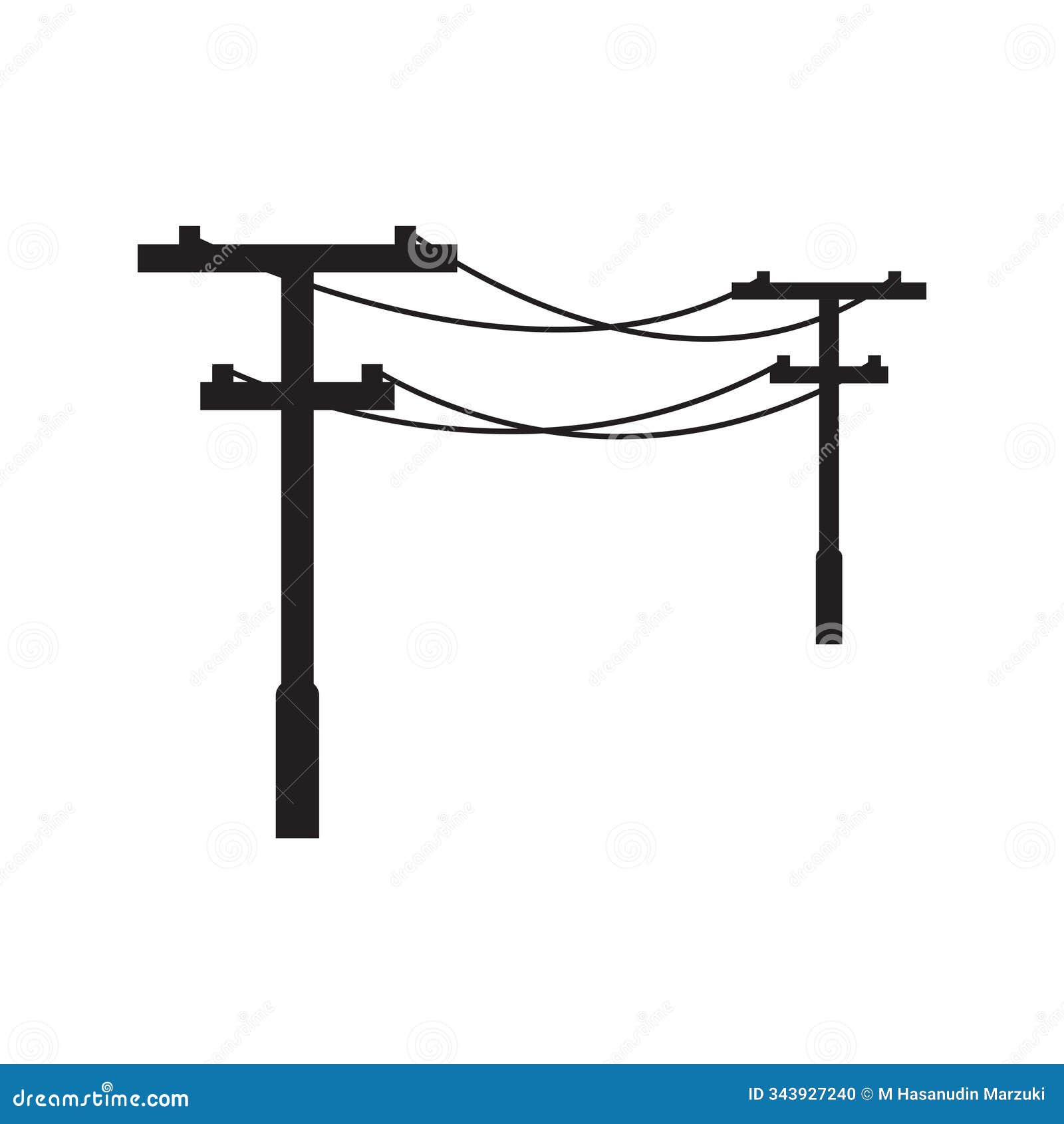 Power Pole Logo Vestor Icon Illustration Stock Illustration ...