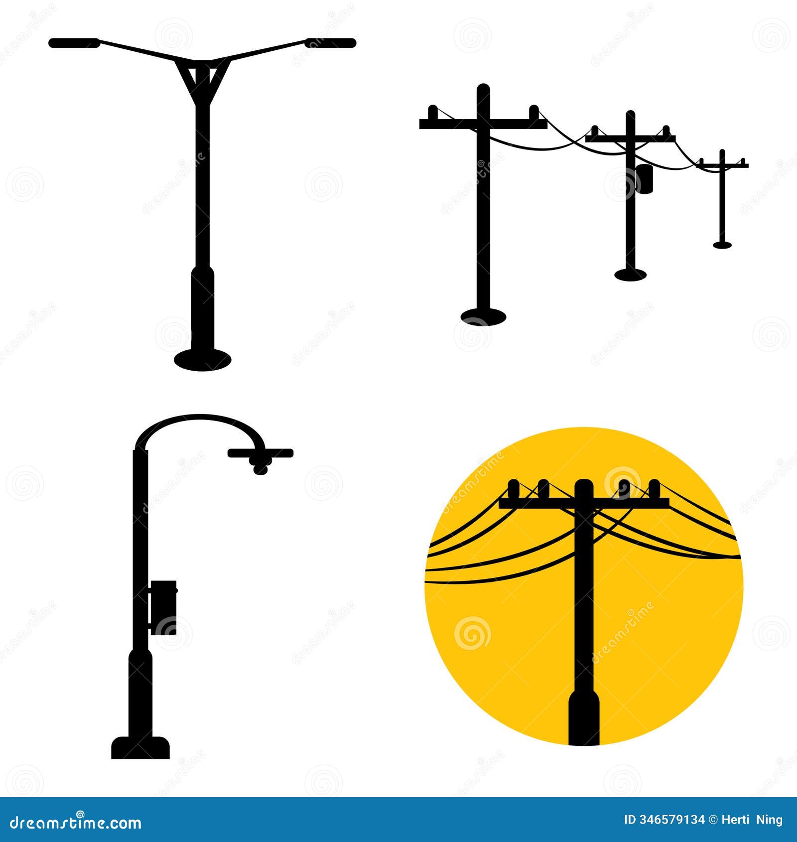 Power Pole Icon Cartoon Vector | CartoonDealer.com #129261607