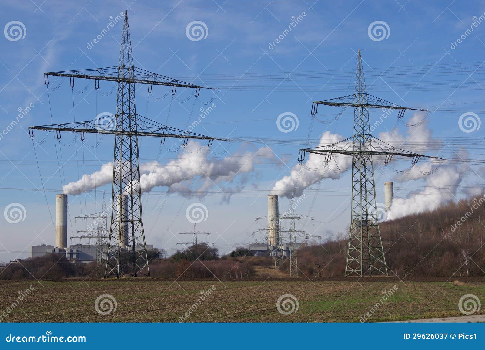 Power poles stock image. Image of coal, environment, energy - 29626037