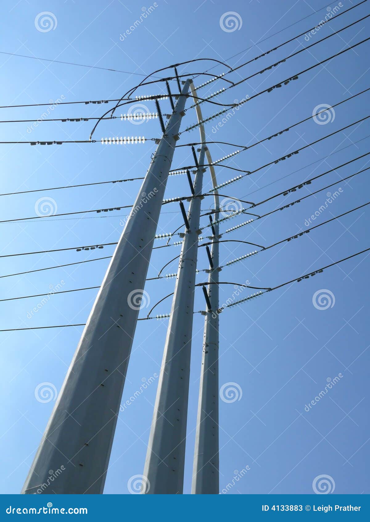 Power poles stock image. Image of techno, phone, junction - 4133883