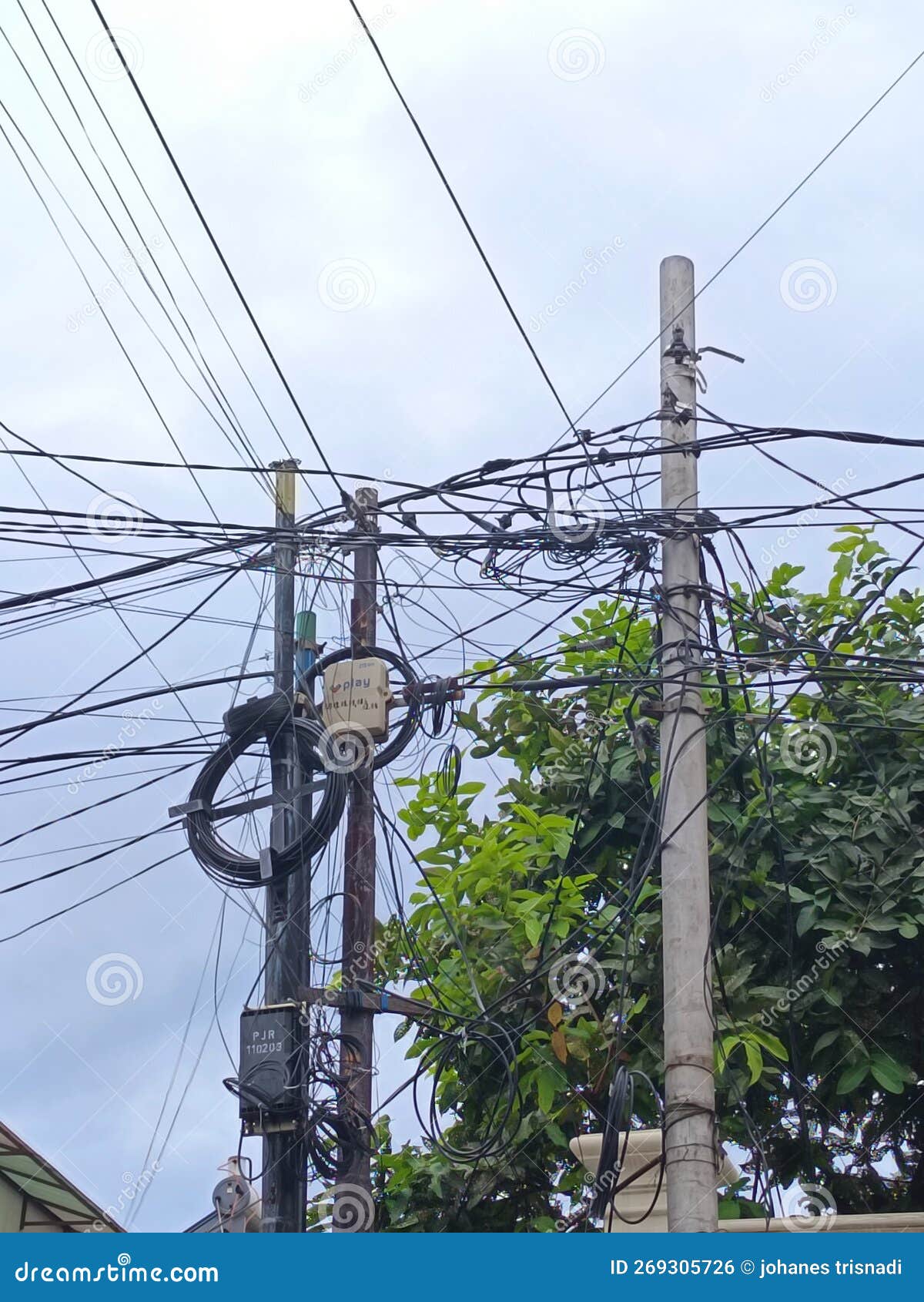 Power Poles are One of the Main Components of the Construction of the ...