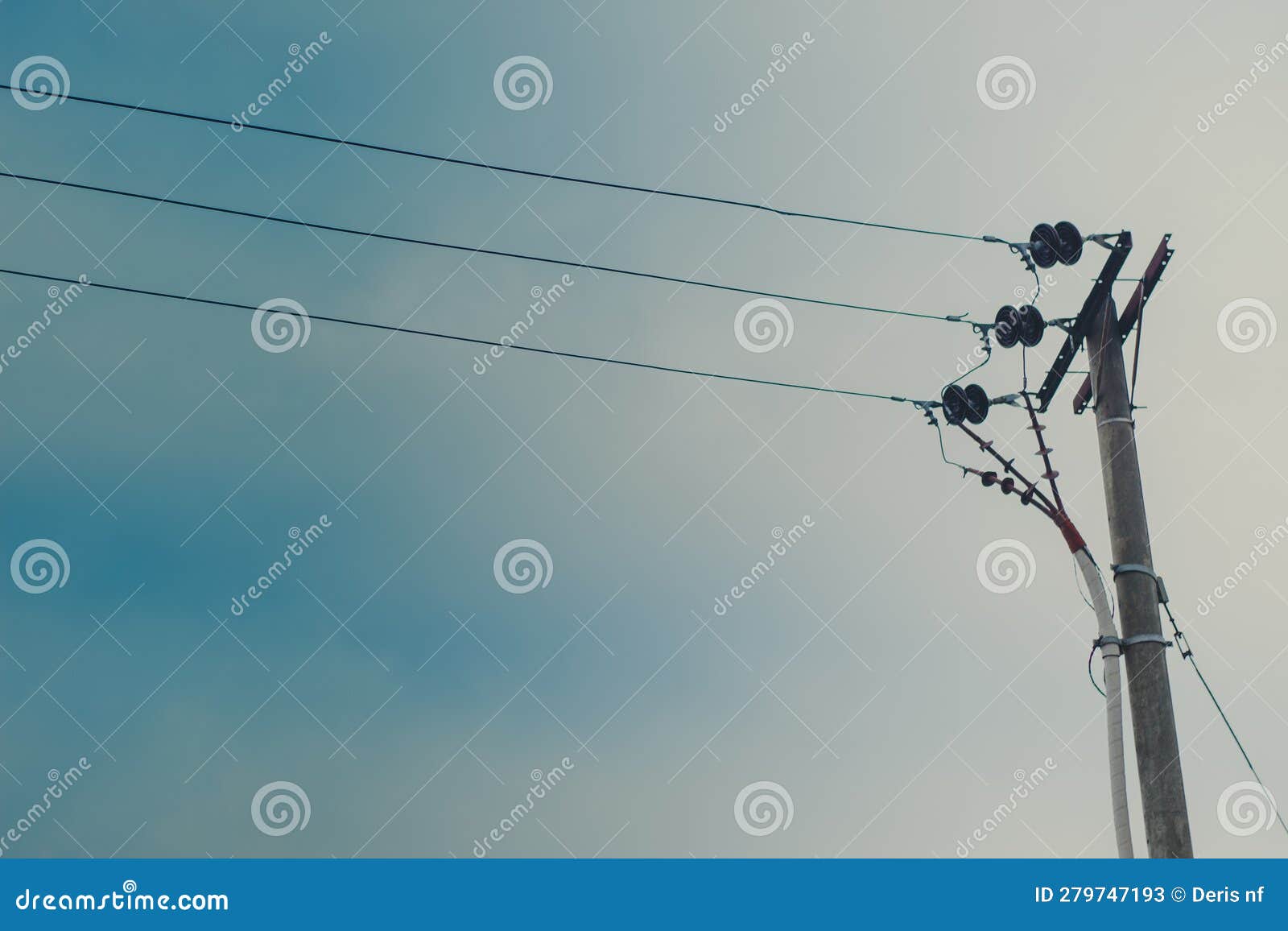 Power Poles and Three Phase Cables Stock Image - Image of poles, cables ...
