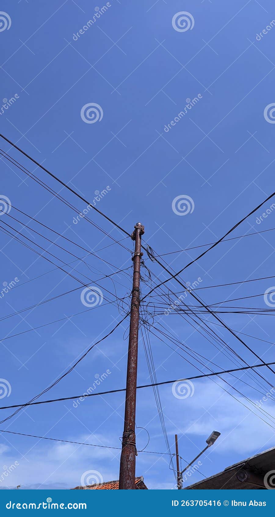 Power Poles with Untidy Wires Stock Photo - Image of untidy, television ...