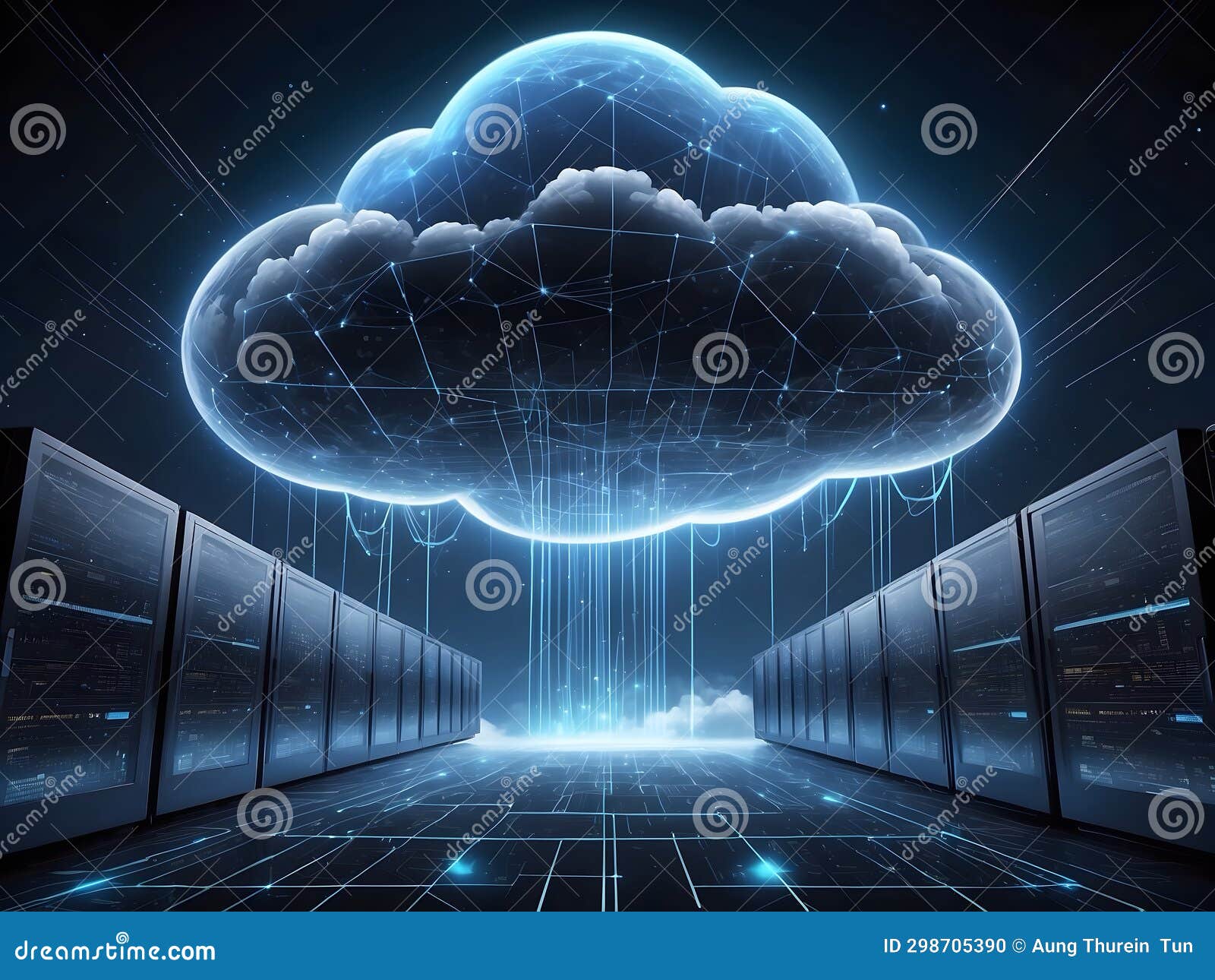 The Power and Potential of Cloud Computing Stock Illustration ...