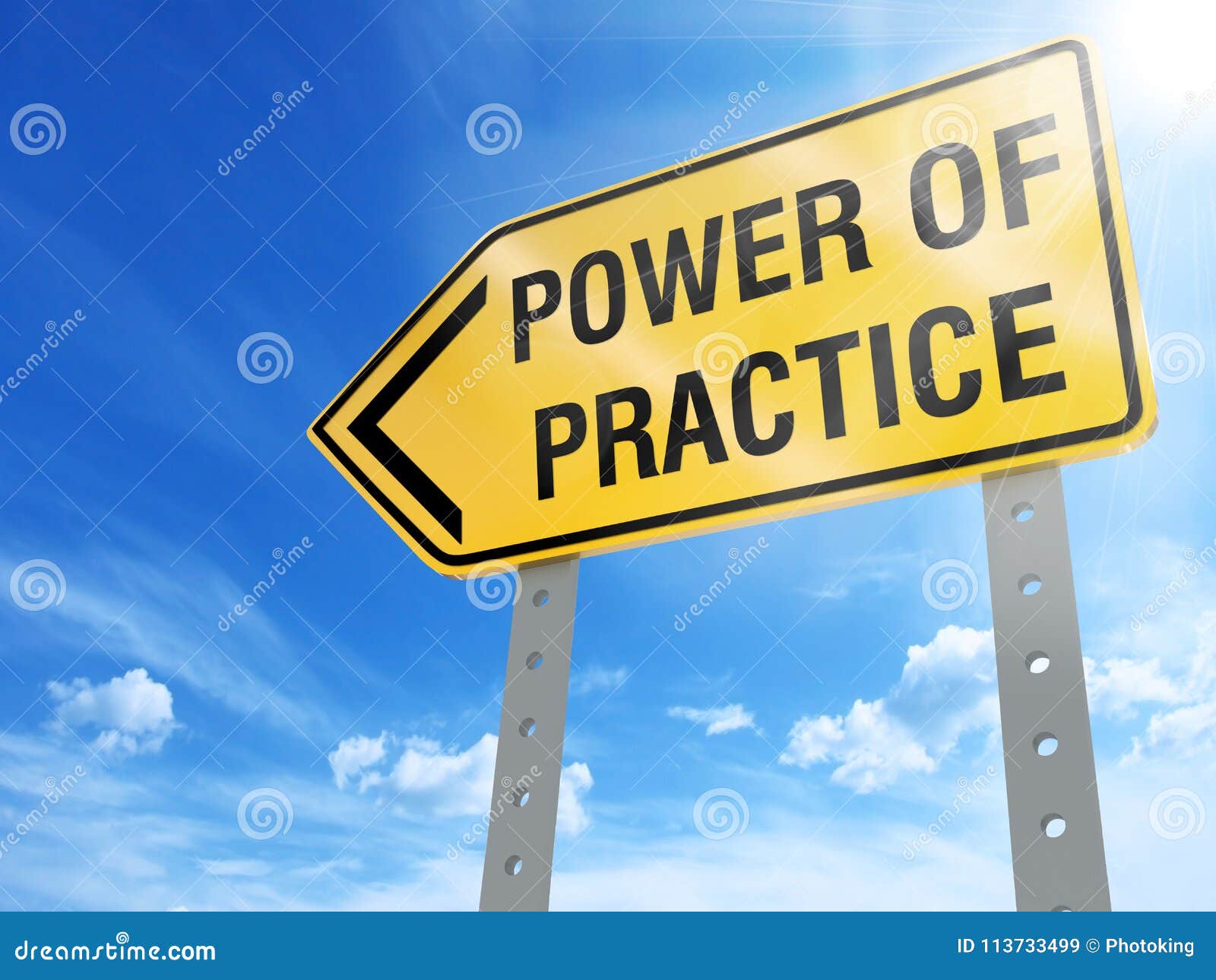 Power of practice sign stock illustration. Illustration of ability ...