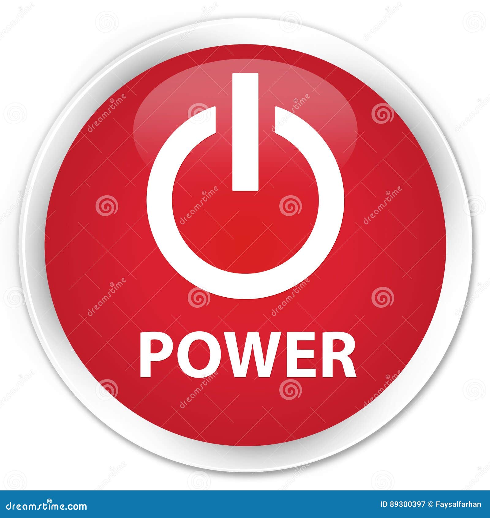 Power Premium Red Round Button Stock Illustration - Illustration of ...