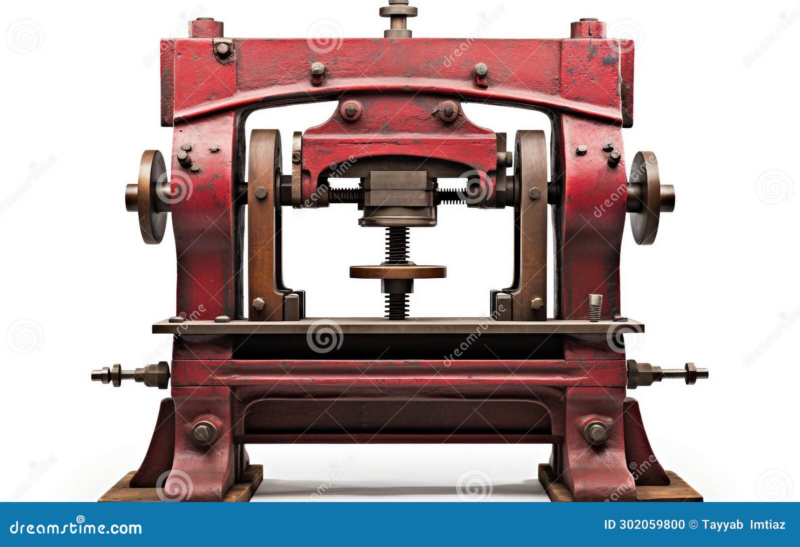 Power Press Machine Isolated on White Background. Stock Illustration ...