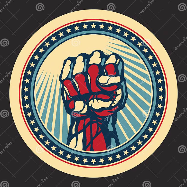 Power and protest concept. stock vector. Illustration of democracy ...