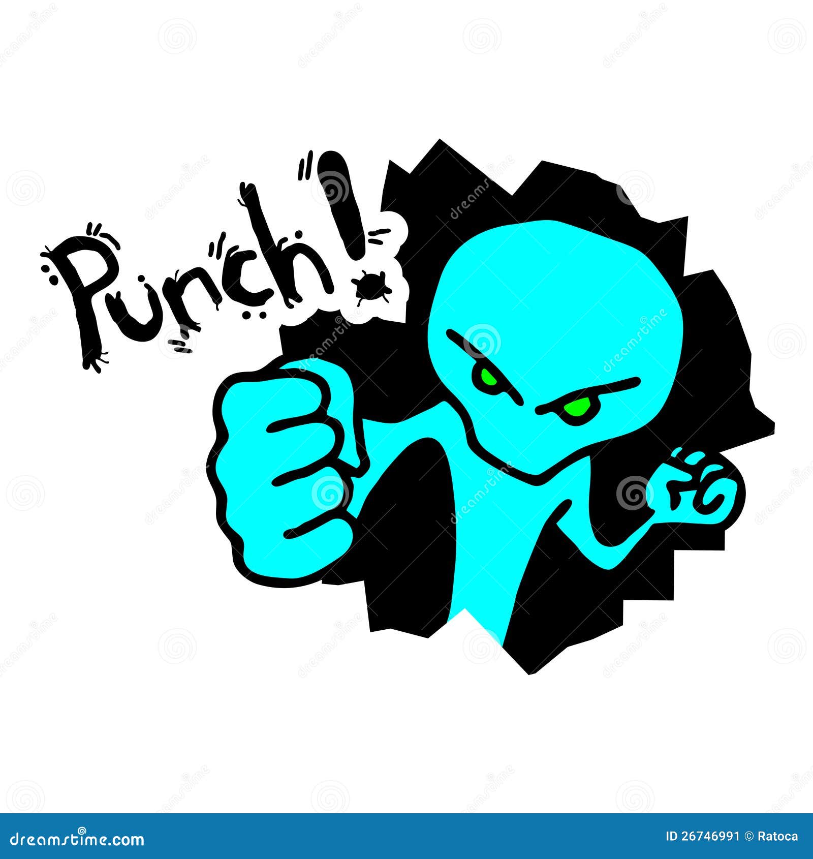 Power punch stock vector. Illustration of biceps, bodybuilder - 26746991