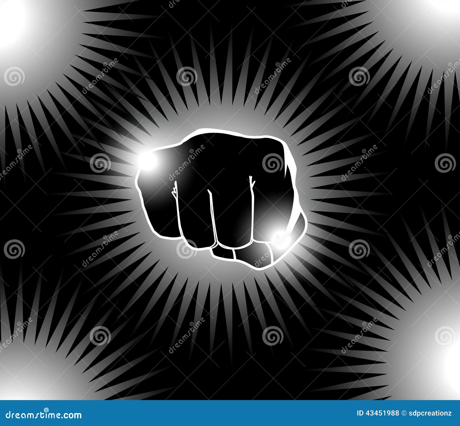 Power Punch stock illustration. Illustration of fiery - 43451988