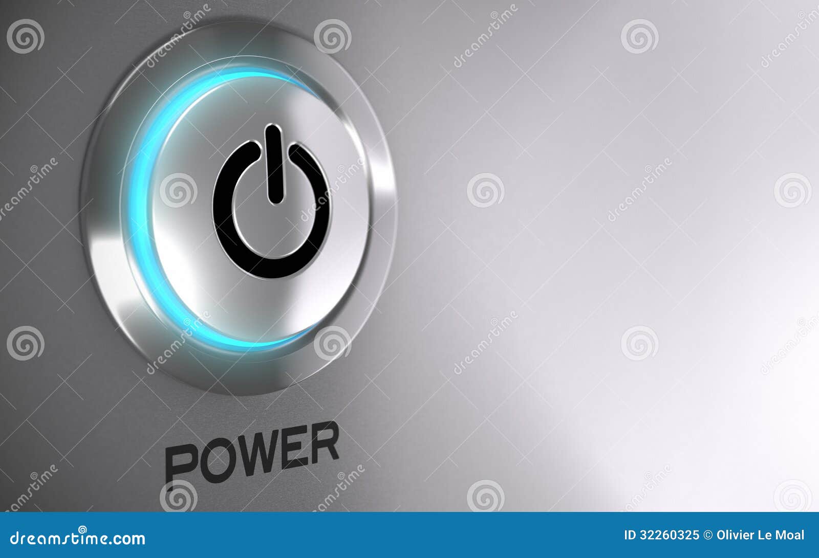 Power Push Button Activated Stock Illustration - Illustration of ...