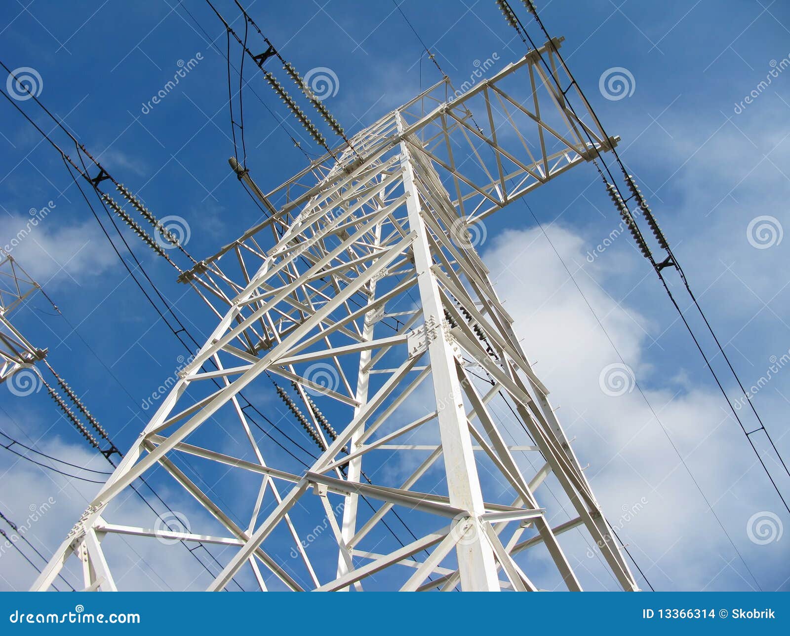 Power pylon stock photo. Image of power, blue, energetic - 13366314