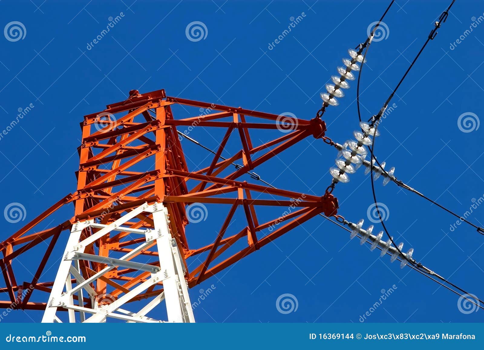 Power pylon stock photo. Image of ceramic, powerful, line - 16369144