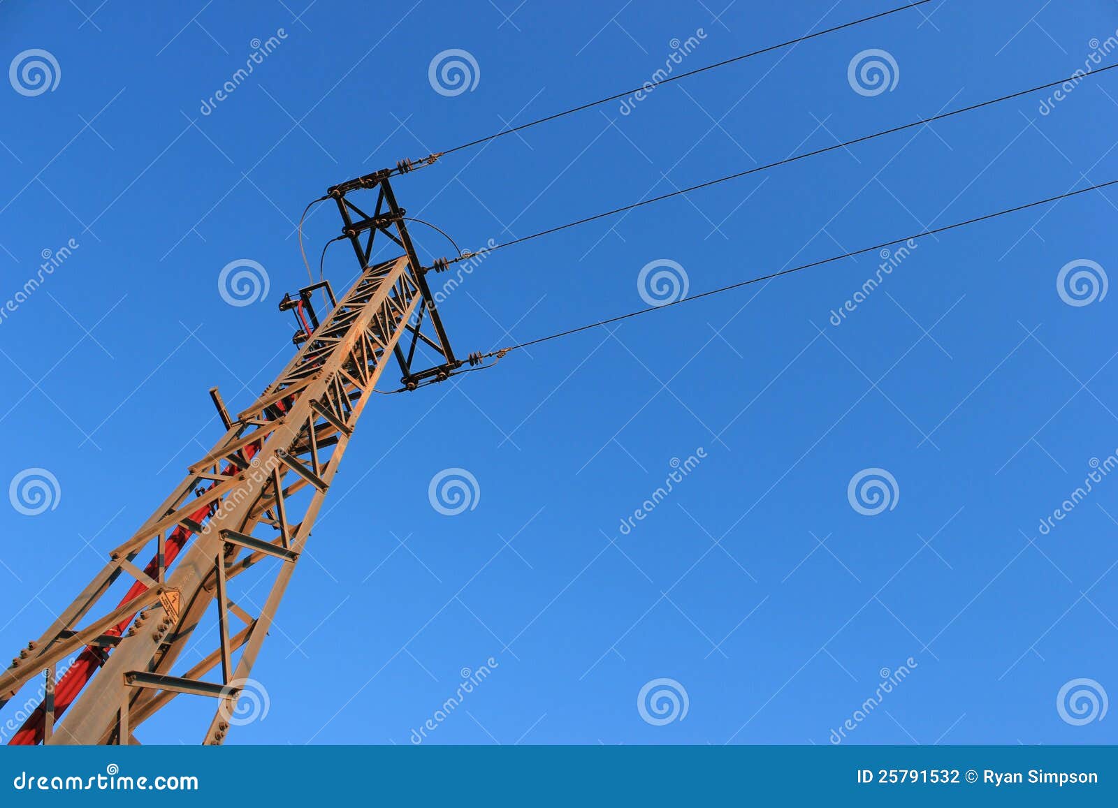 Power pylon stock photo. Image of metal, insulation, generation - 25791532