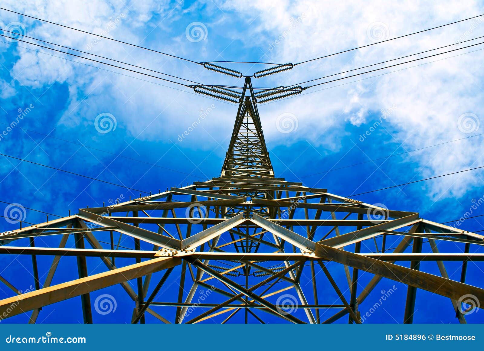 Power Pylon Overload Or Electric Short Circuit At Transformer On Poles ...