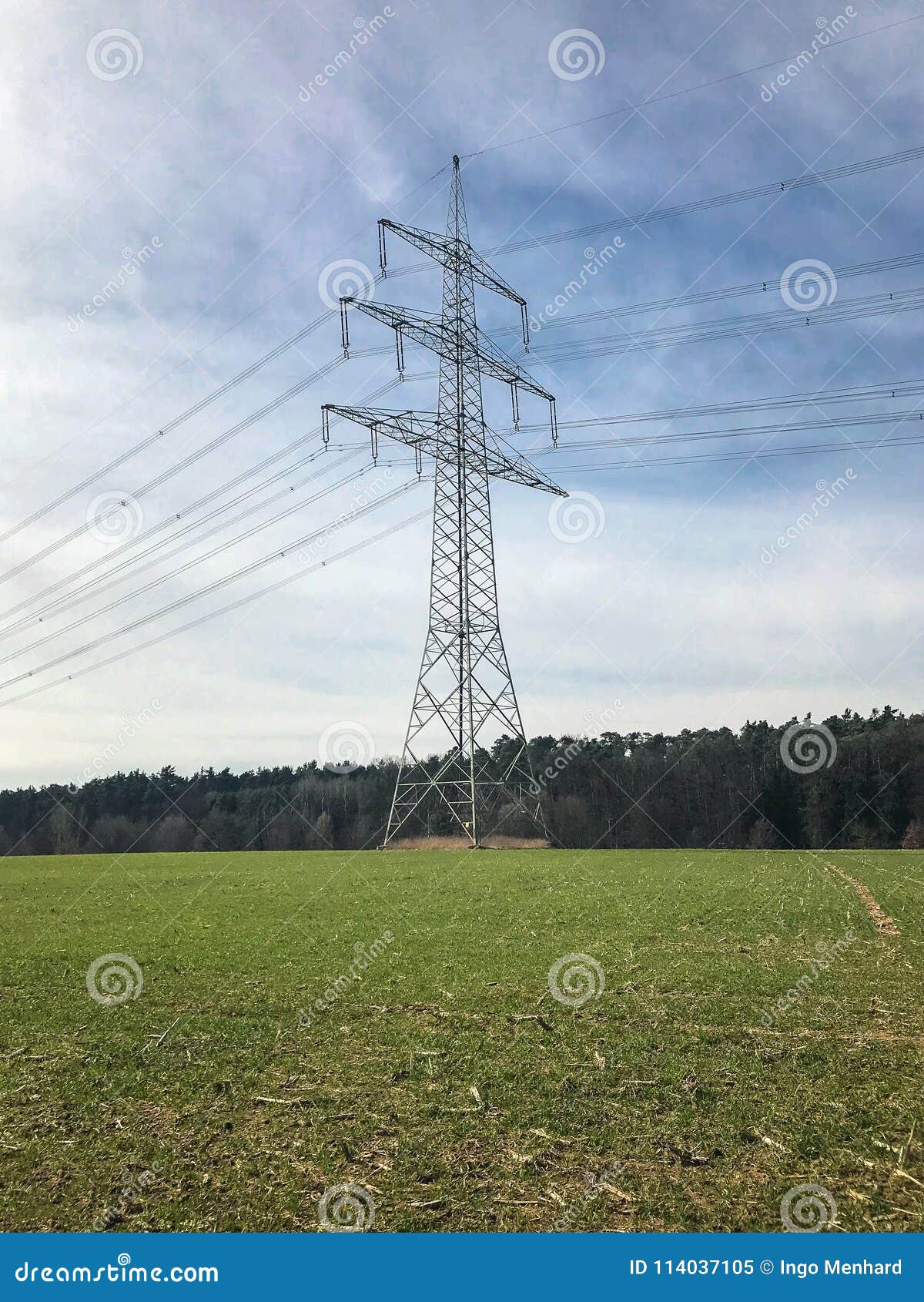 Power pylon in nature stock image. Image of nature, supply - 114037105