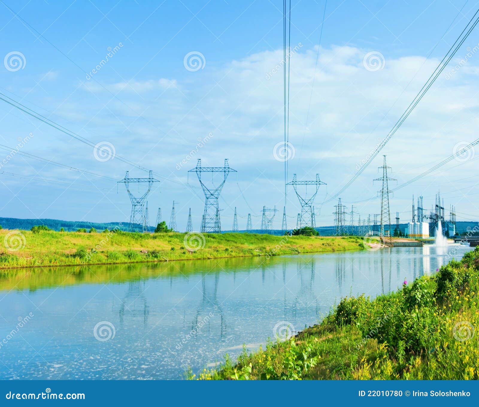 Power pylons stock photo. Image of electricity, perspective - 22010780
