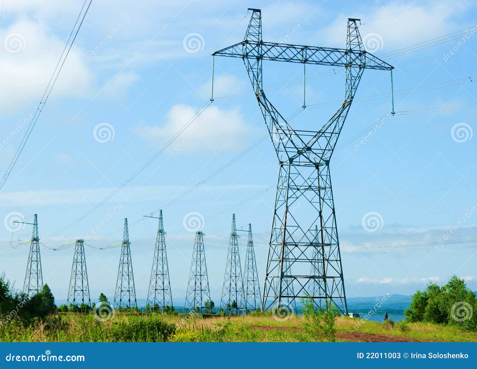 Power pylons stock image. Image of metal, built, objects - 22011003