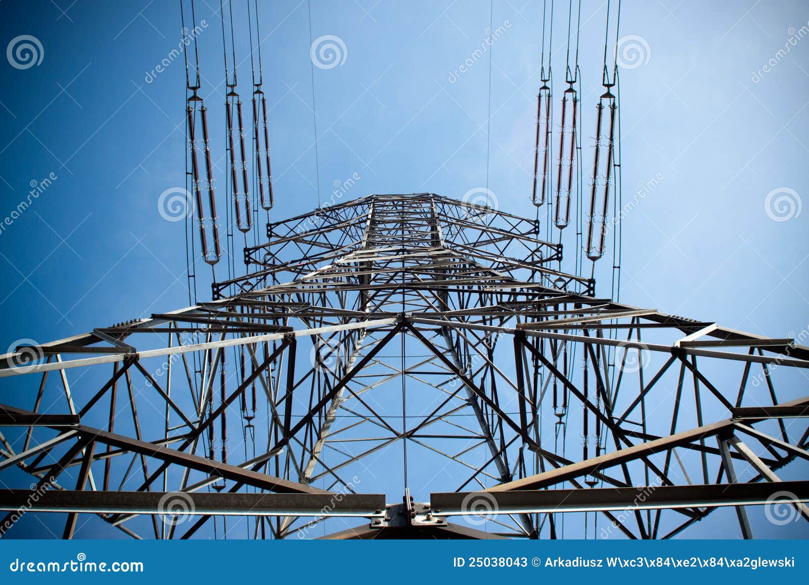 Power pylons and wires stock image. Image of cables, electricity - 25038043
