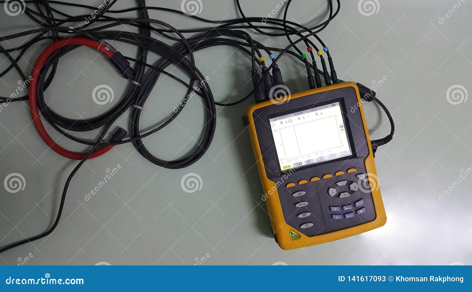 Power Quality Measurement for Electrical Part Stock Image - Image of ...