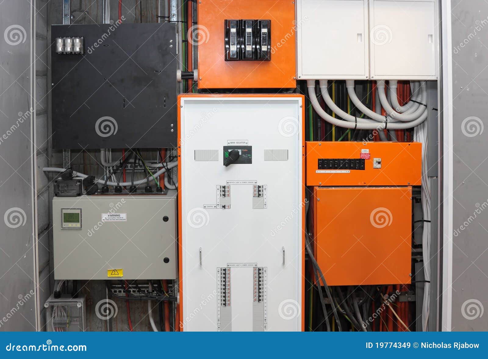 Power Rack stock image. Image of wires, cabinet, conduit - 19774349