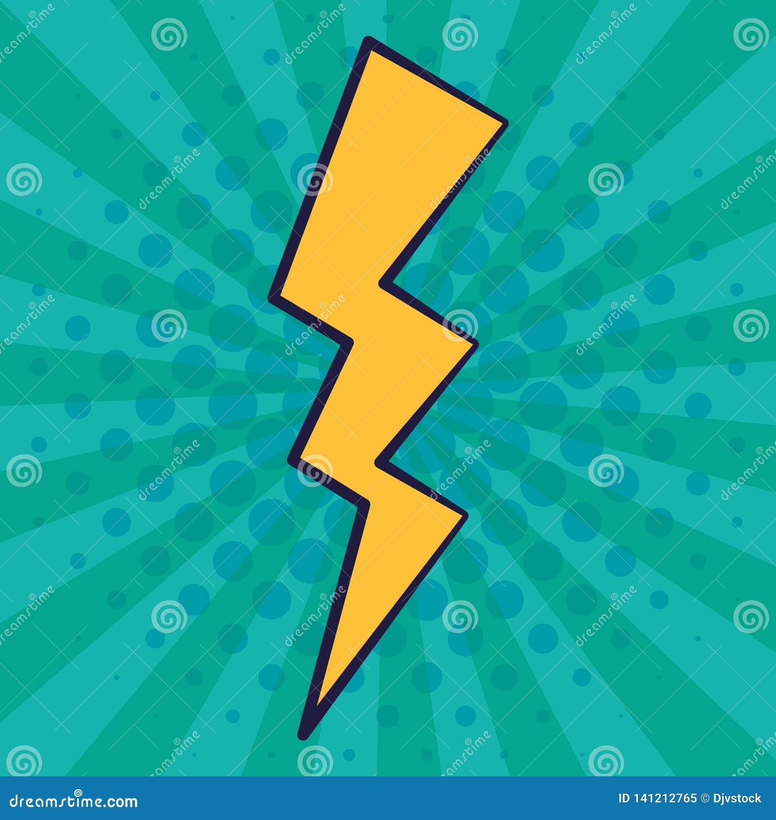 Power Ray Energy Pop Art Style Stock Vector - Illustration of bolt ...
