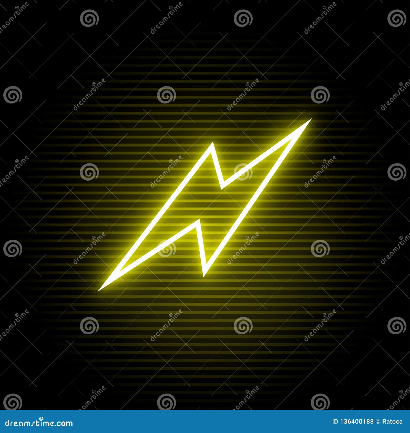 Power ray symbol stock vector. Illustration of thunder - 136400188