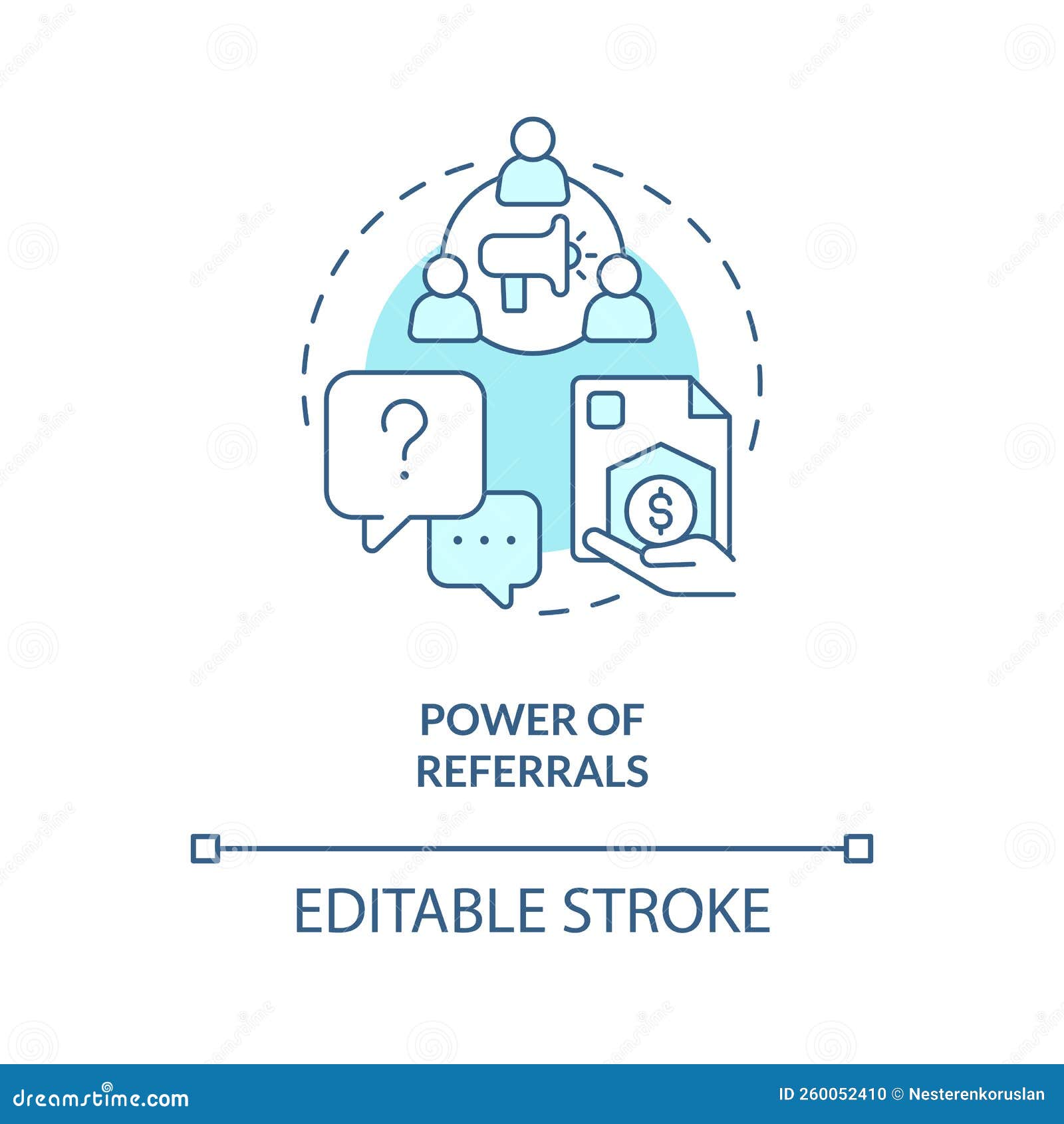 Power of Referrals Turquoise Concept Icon Stock Vector - Illustration ... Power of Referrals Turquoise Concept Icon Stock Vector - Illustration ...