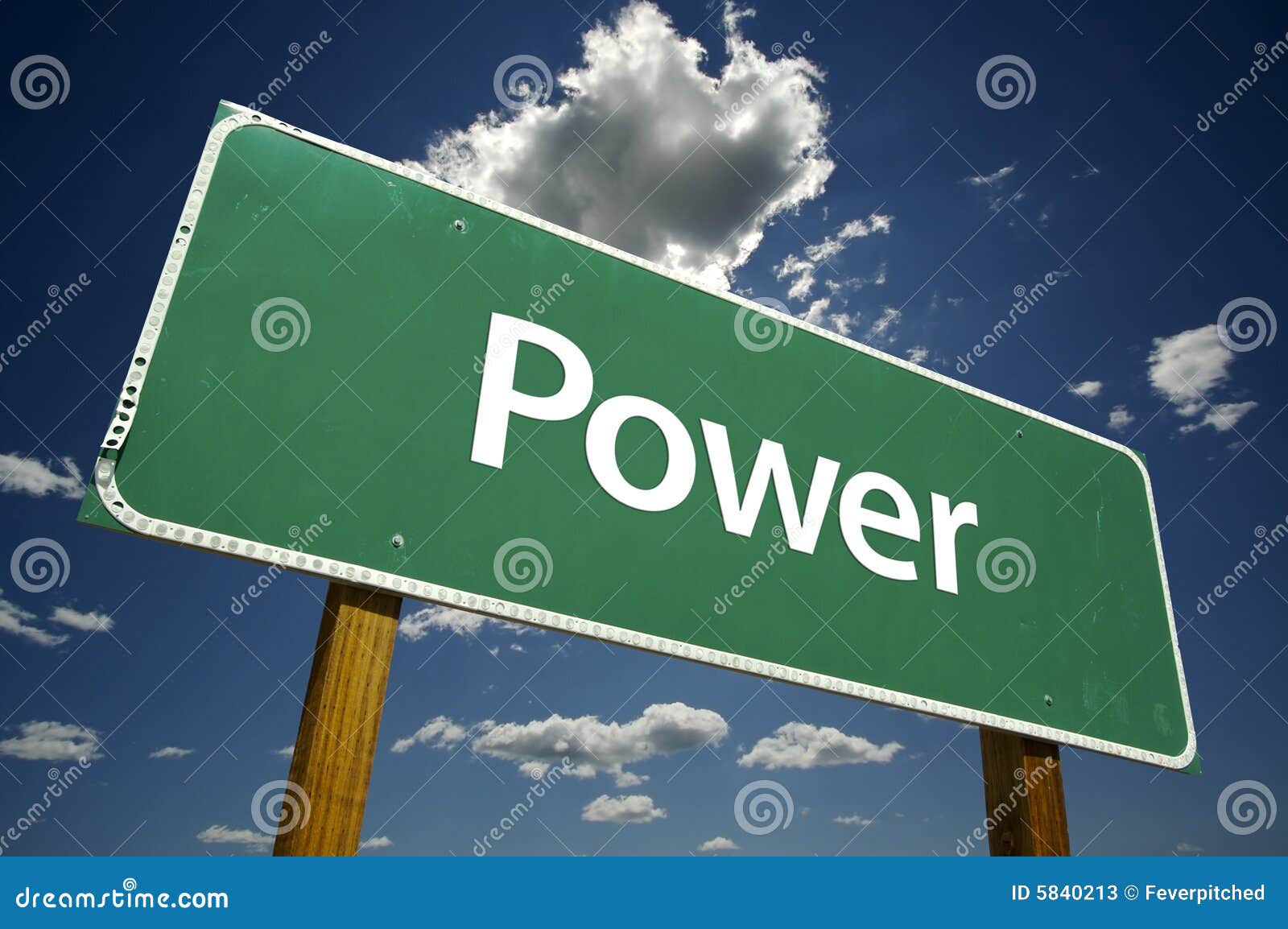 Power Road Sign stock image. Image of notice, direction - 5840213
