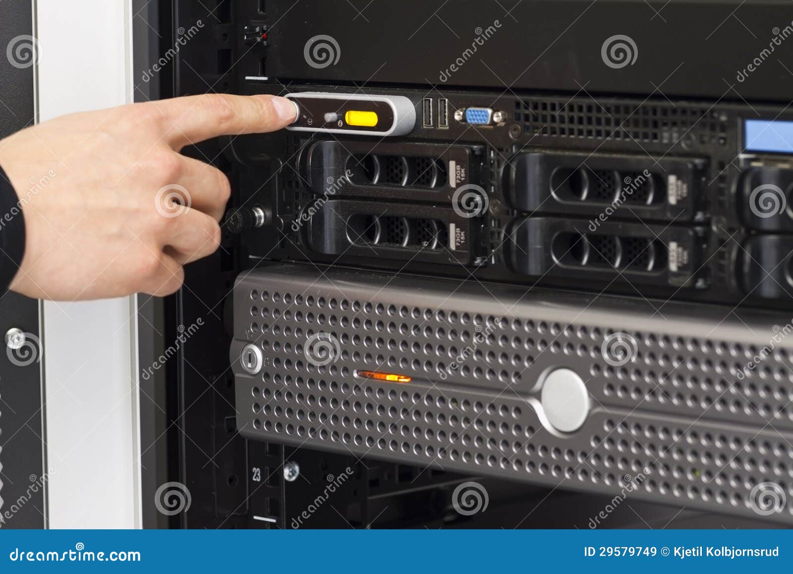 Power on a Server stock image. Image of hard, technology - 29579749