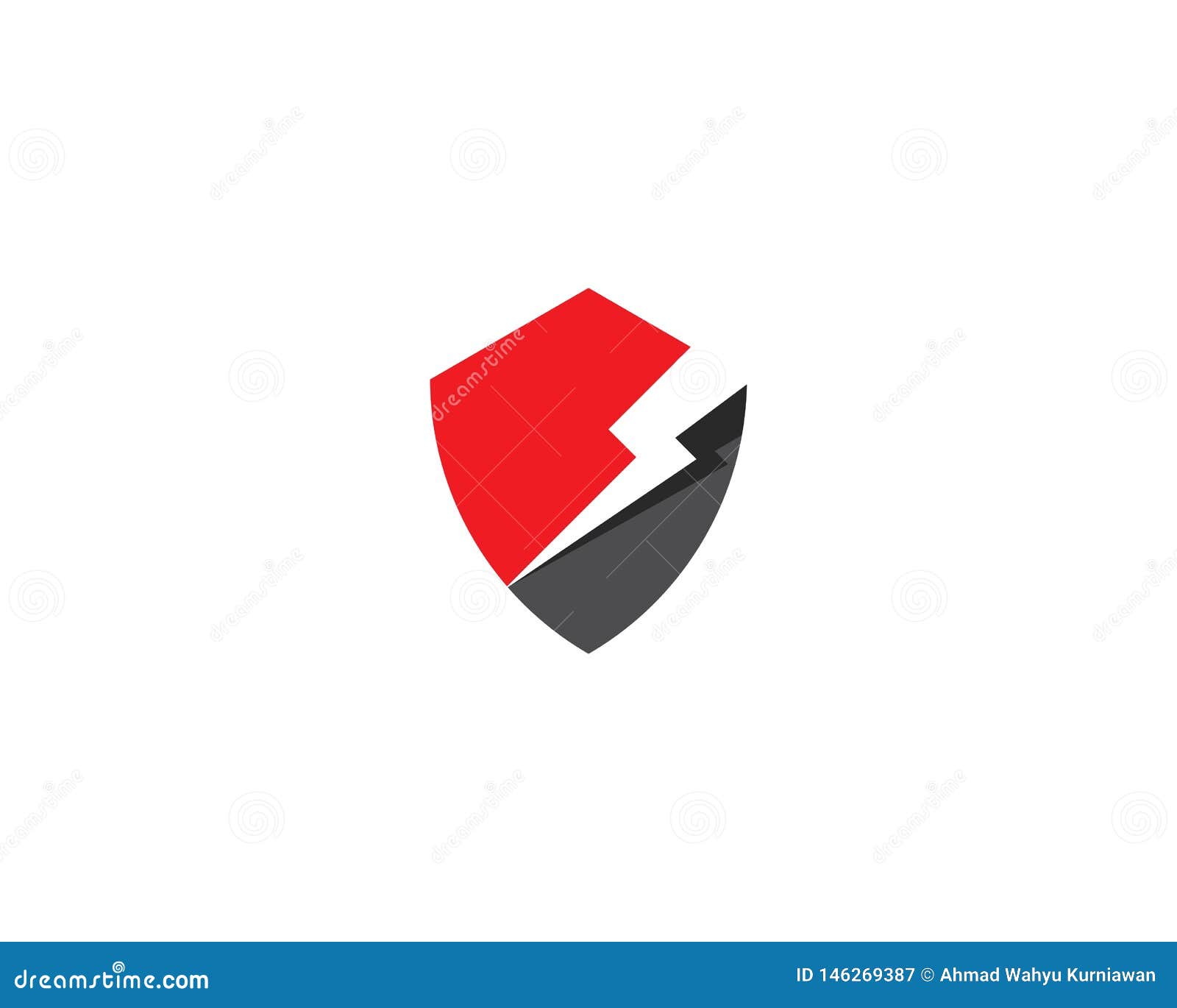 Power shield Logo Template stock vector. Illustration of electric ...