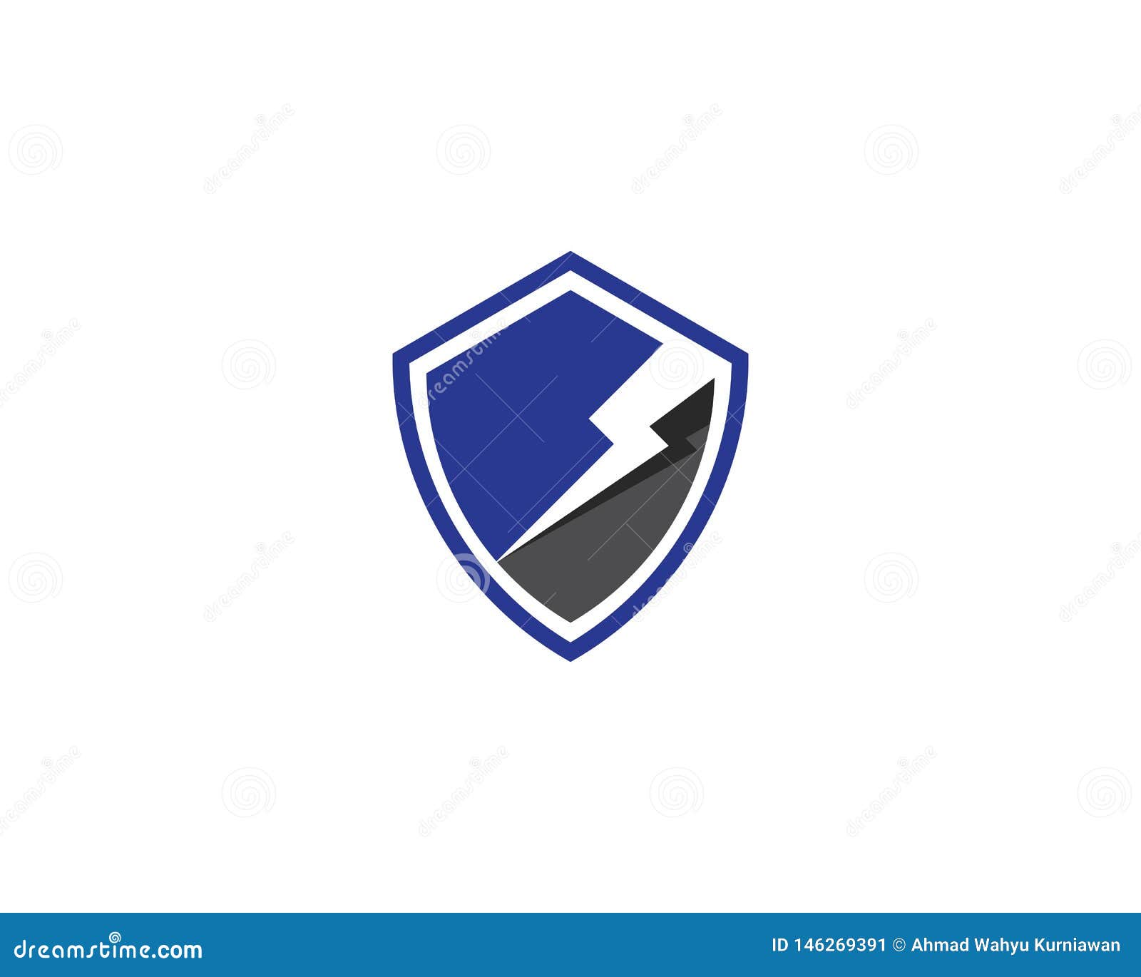 Power shield Logo Template stock vector. Illustration of thunderbolt ...