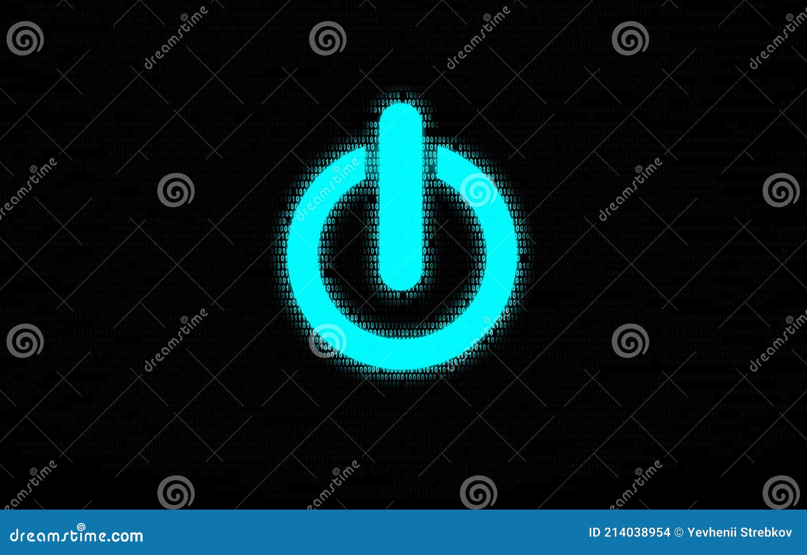 Power on Sign on Black Background Stock Illustration - Illustration of ...