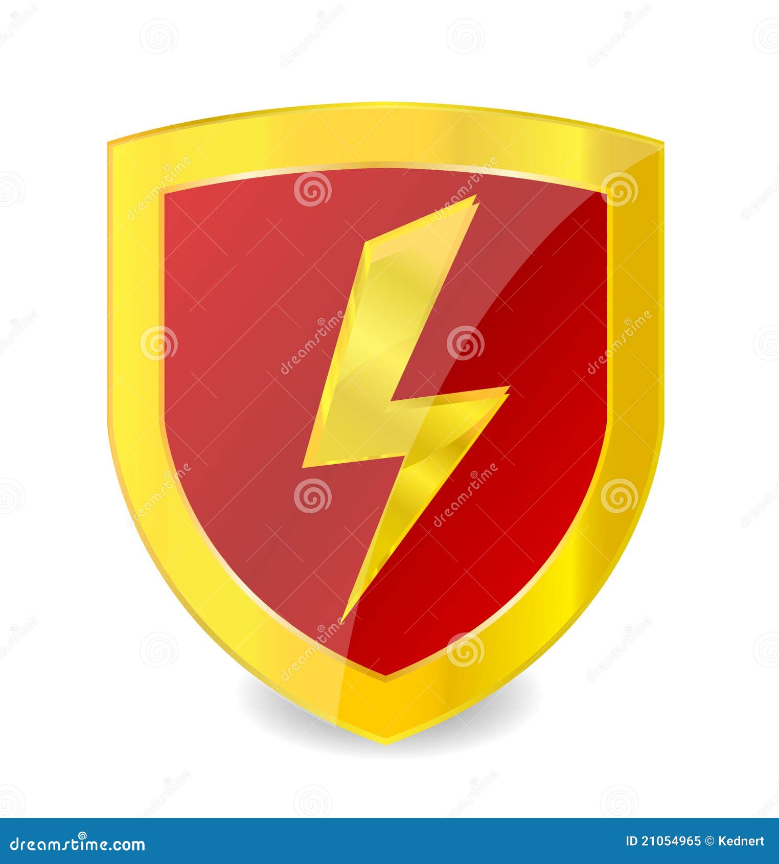 Power Sign on the Emblem Gold Color Stock Vector - Illustration of ...