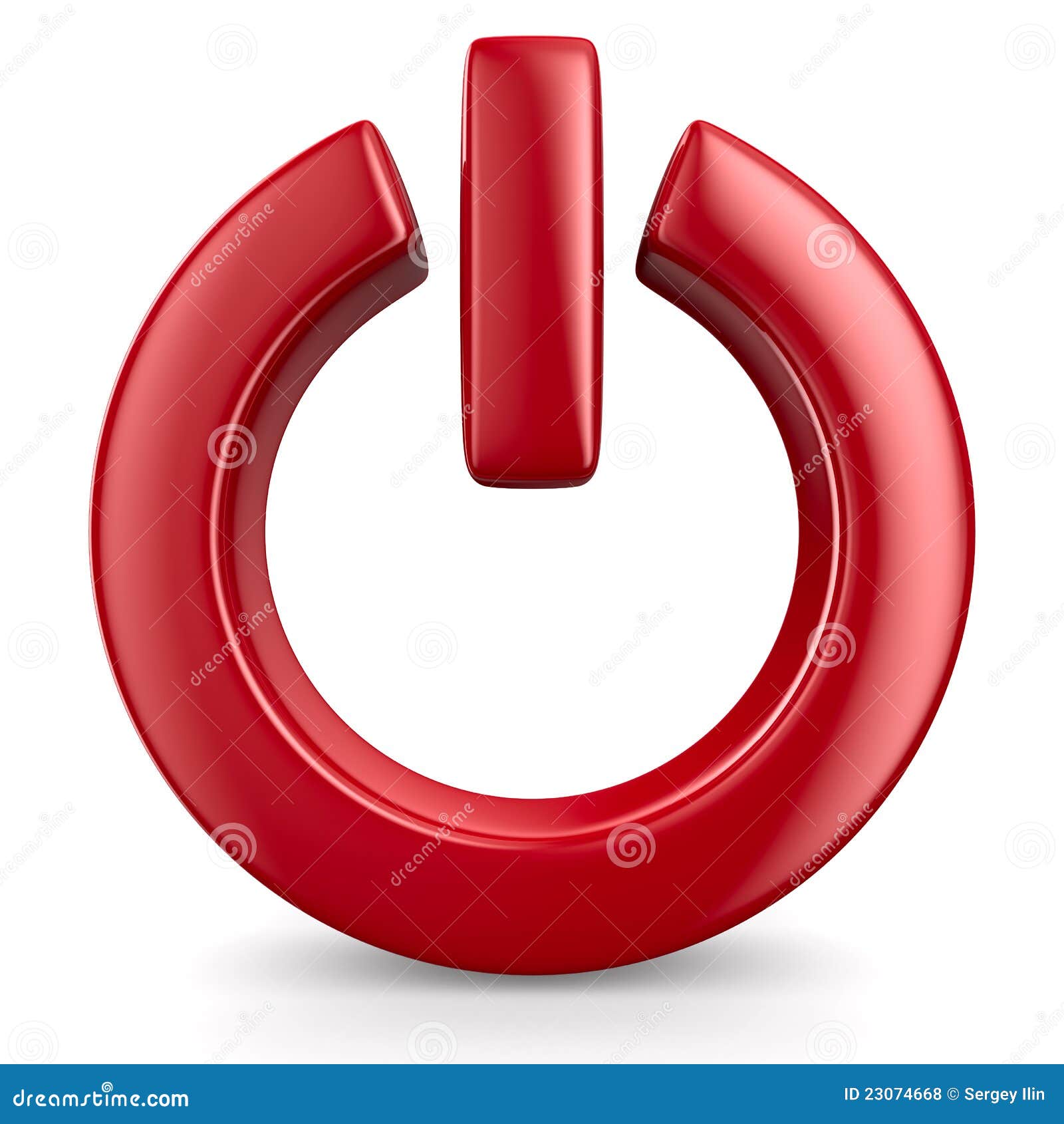 Power Sign on White Background Stock Illustration - Illustration of ...