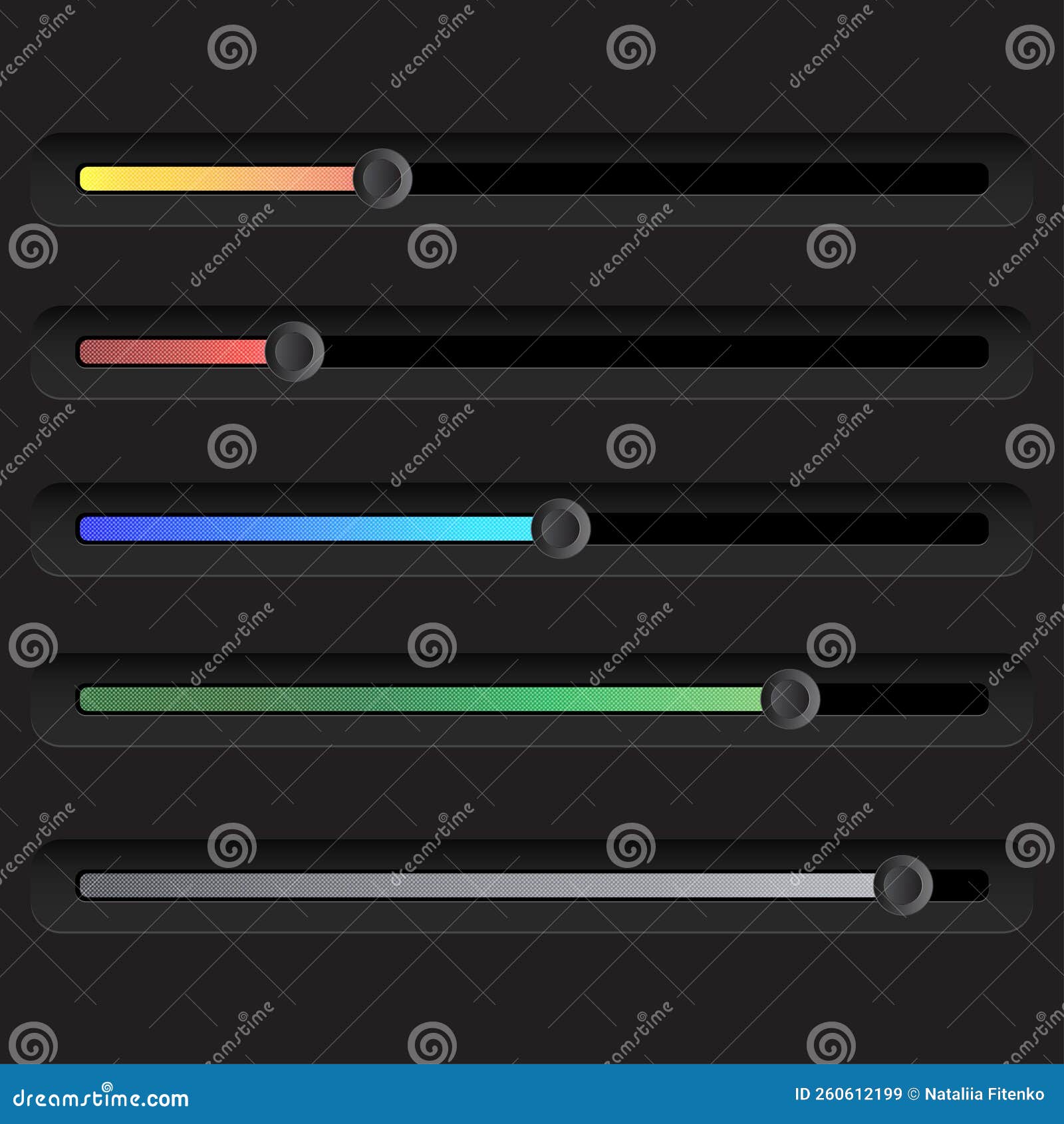 Power slider buttons. stock illustration. Illustration of horizontal ...