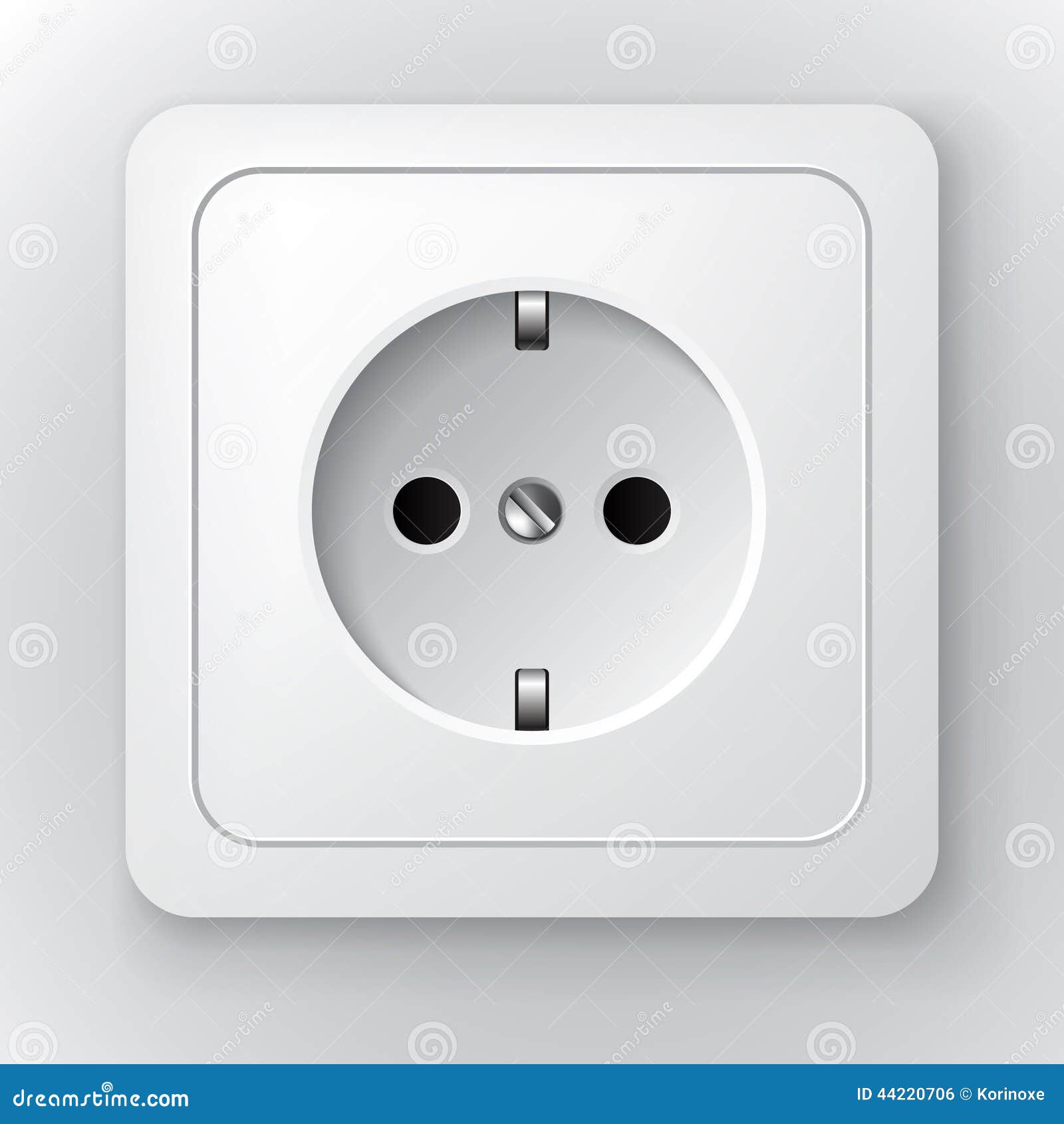 Power socket stock vector. Illustration of europe, round - 44220706