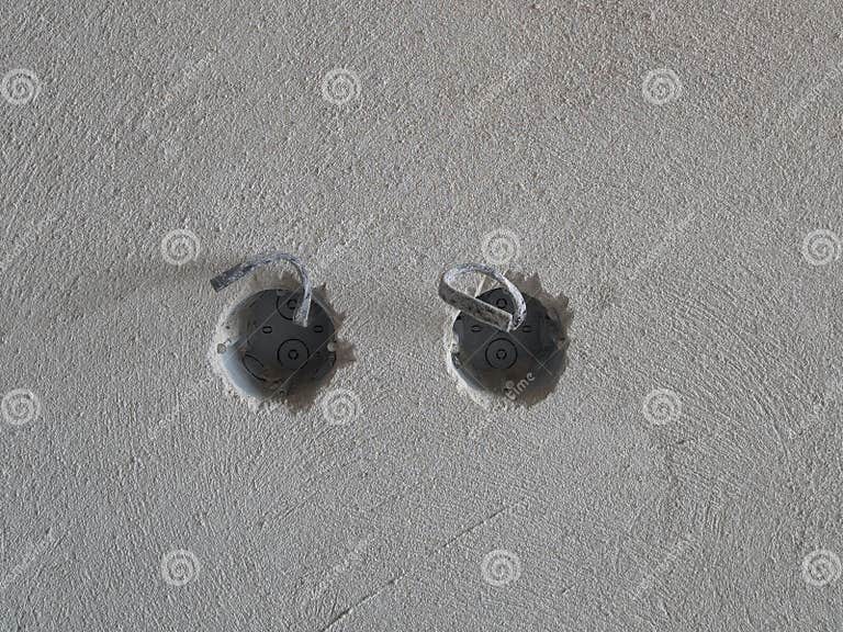 Power socket hole stock image. Image of hole, concrete - 105482571
