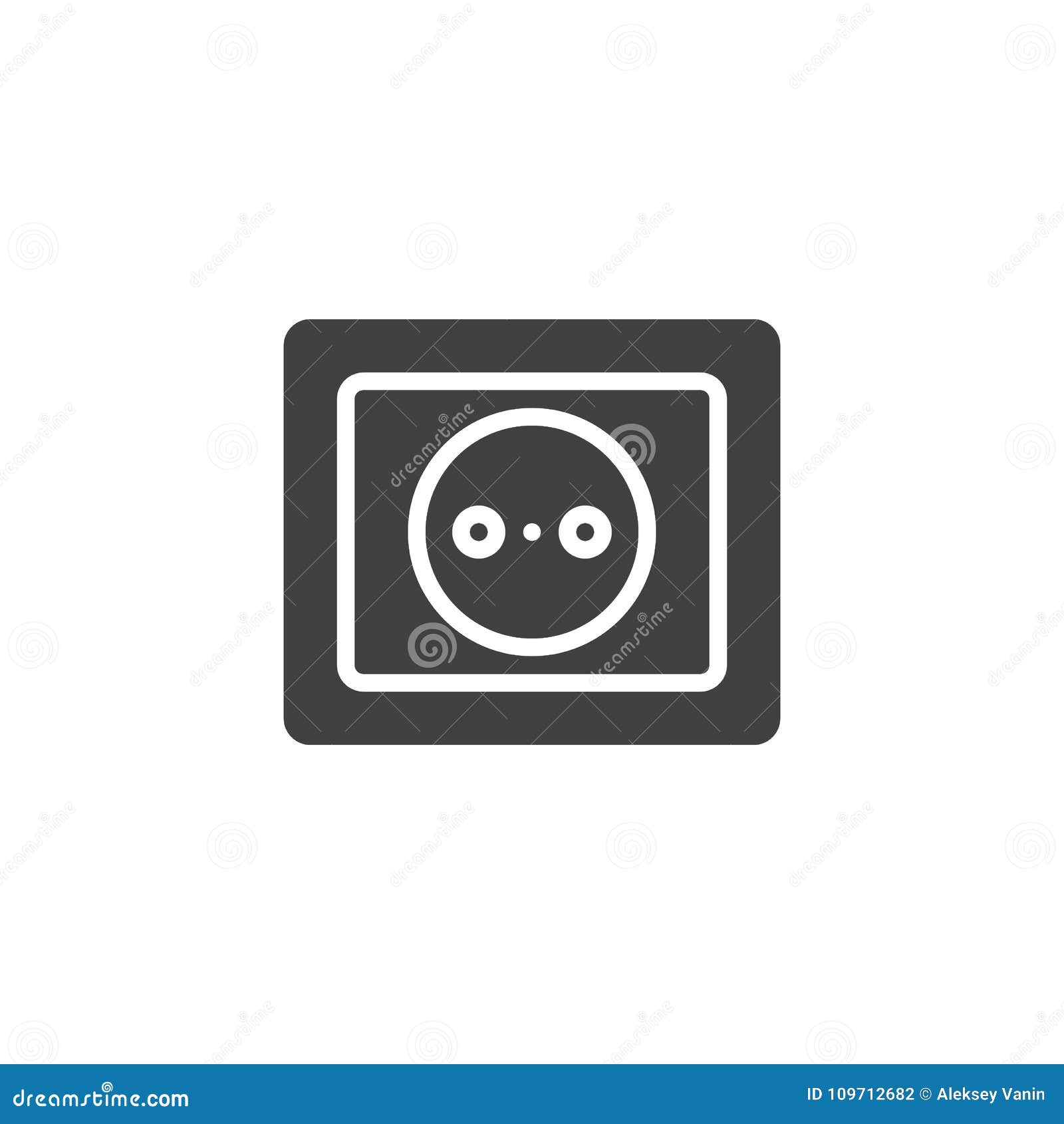 Power socket icon vector stock vector. Illustration of single - 109712682