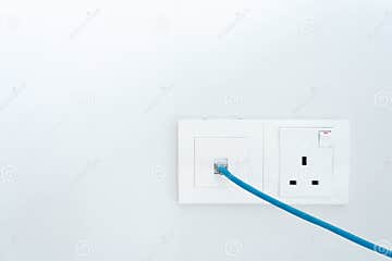 Power Socket and Internet Socket. Socket Malaysian Type Stock Photo ...