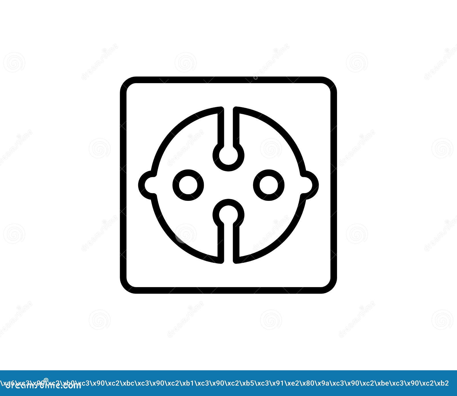 Power socket line icon stock vector. Illustration of socket - 194349571