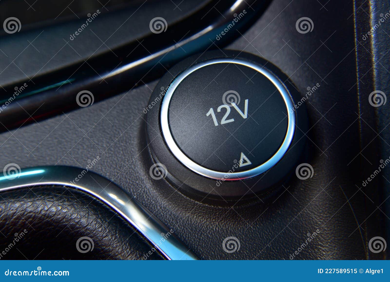12V Power Outlet Socket in the Car Stock Image - Image of automotive ...