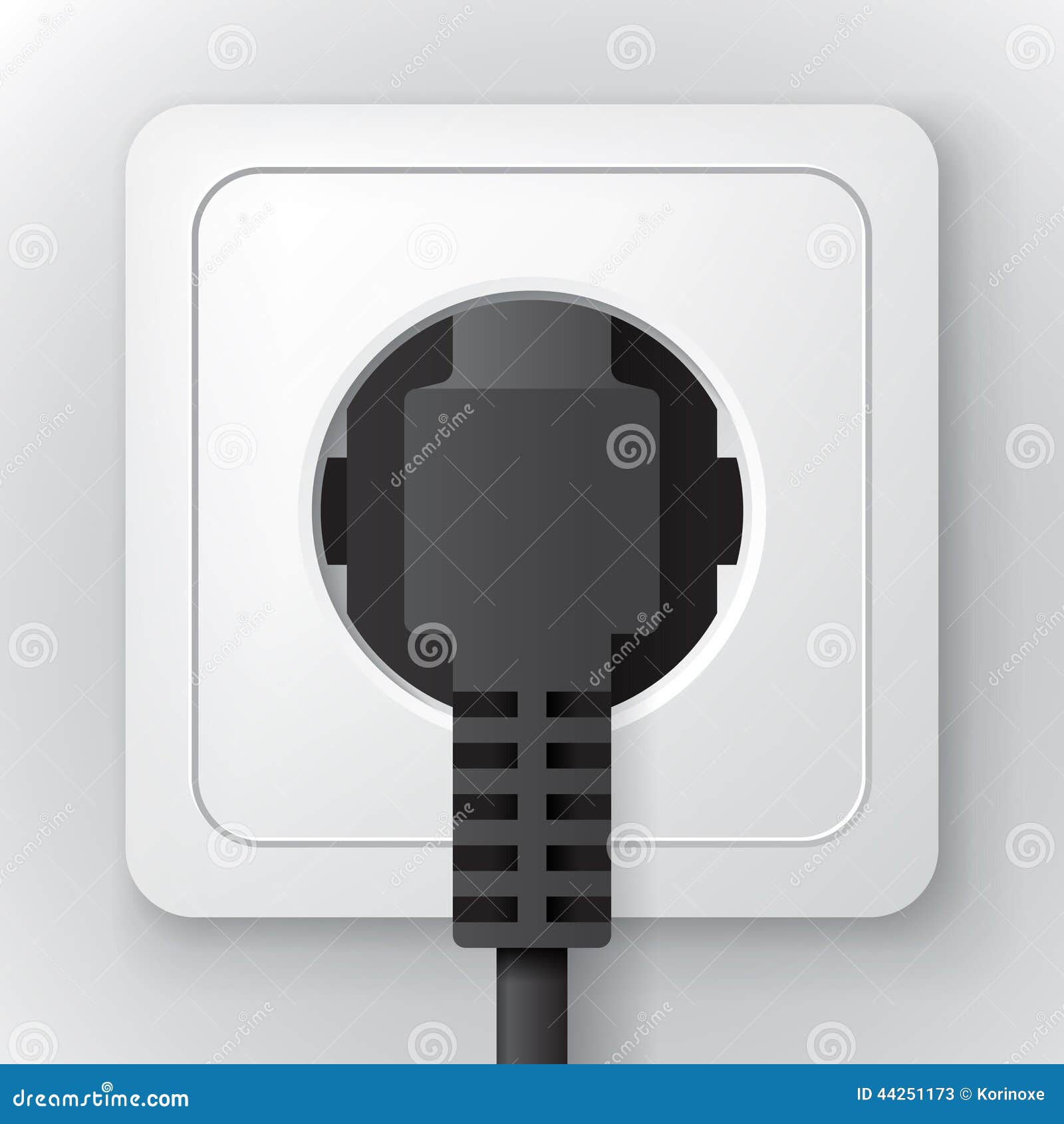 Power Socket Outlet Wall Plug Icon. Electric Round Eu Power Socket ...