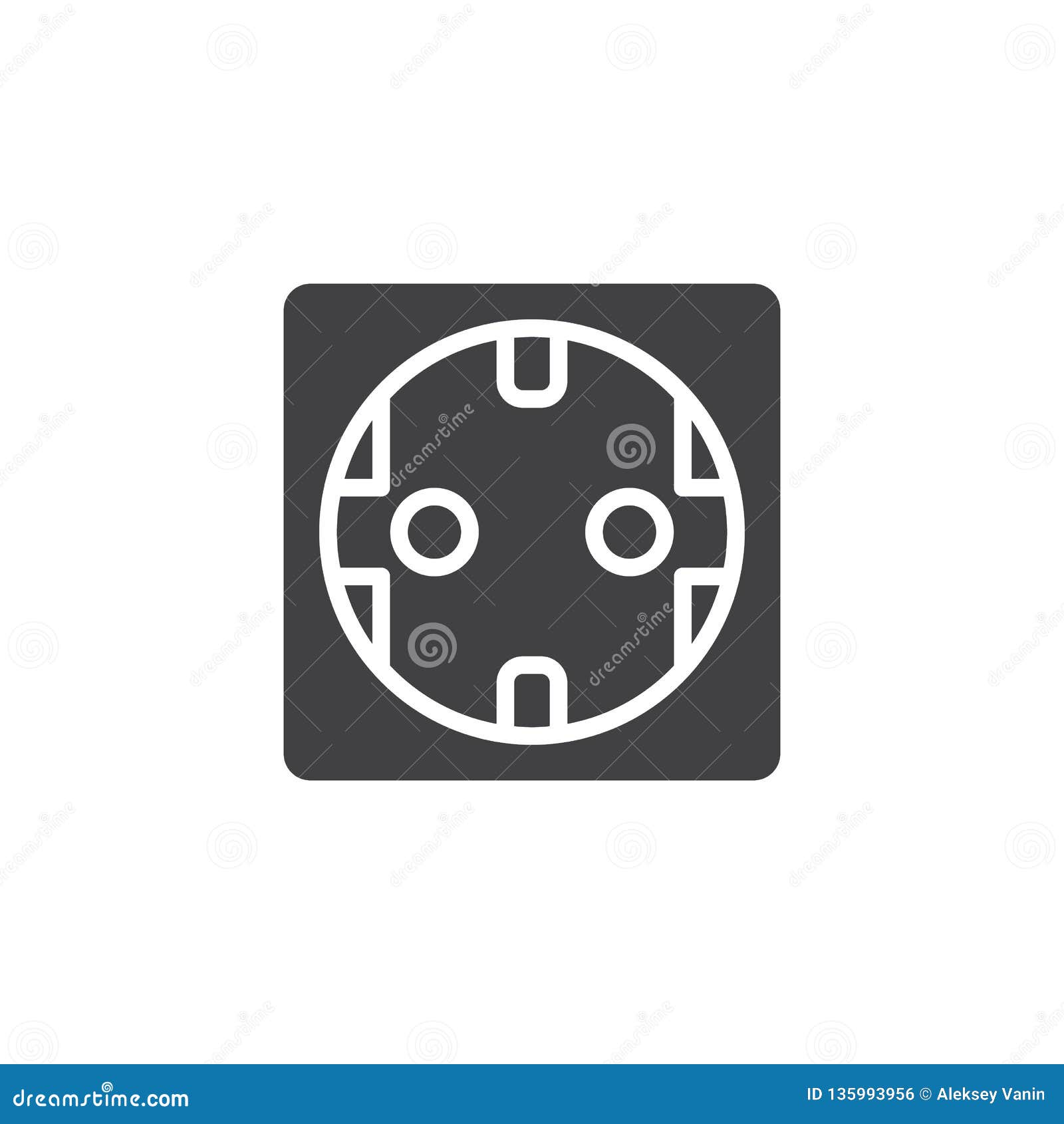 Power socket vector icon stock vector. Illustration of pictogram ...