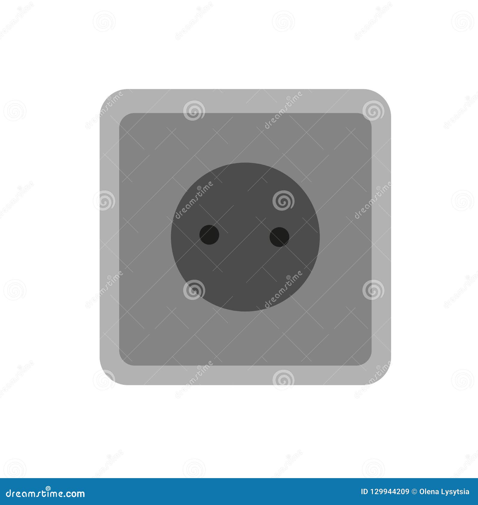 Power socket vector stock vector. Illustration of white - 129944209