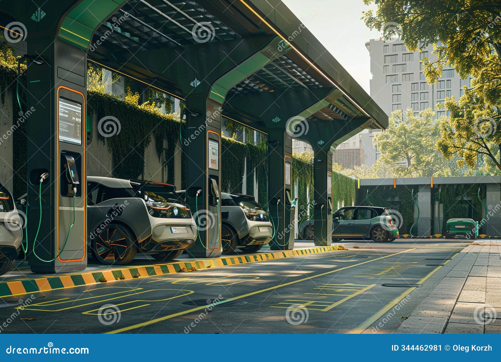 Power Source for Charging the Battery of a Electric Car Stock Image ...