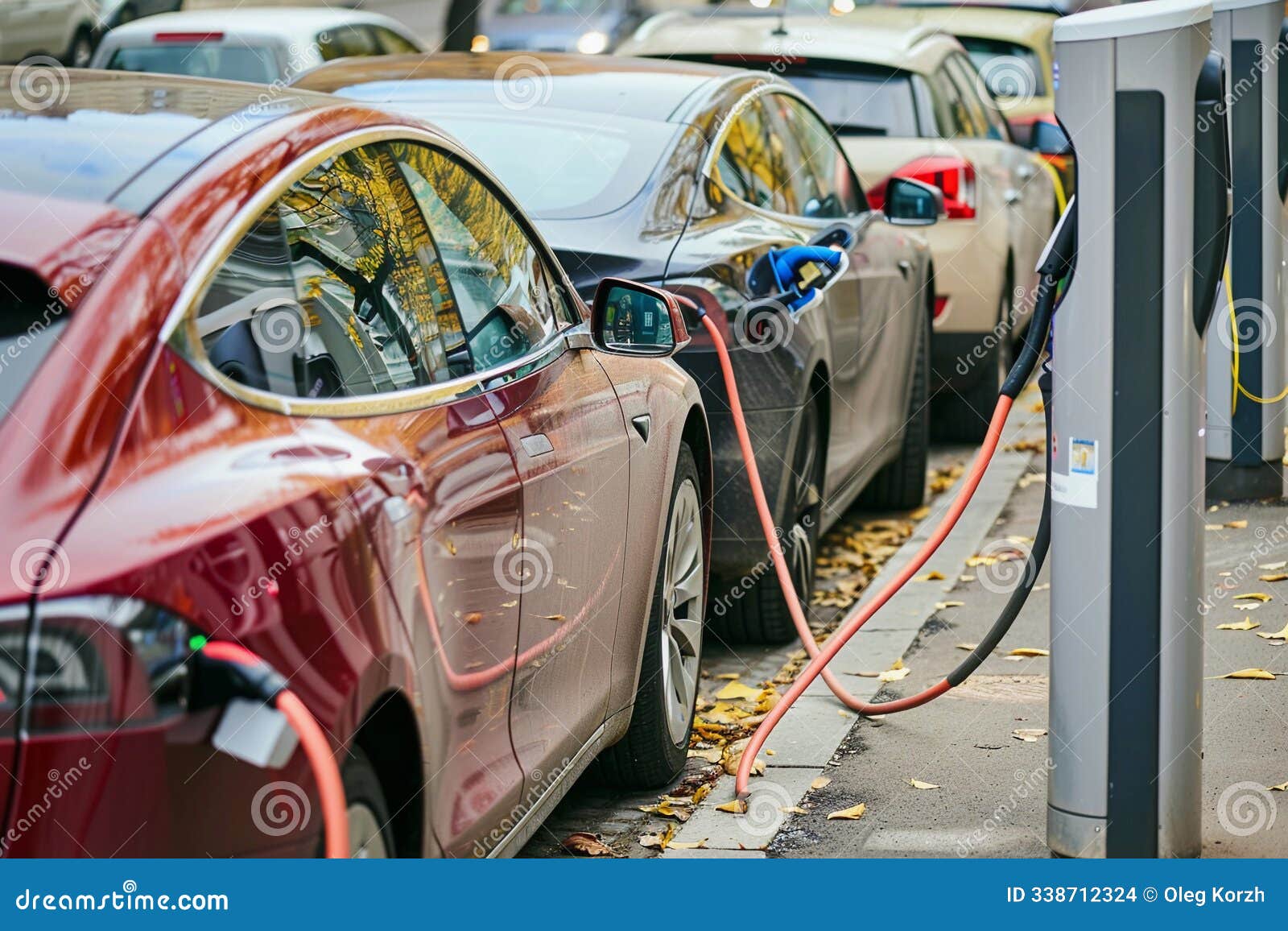 Power Source for Charging the Battery of a Electric Car Stock Photo ...