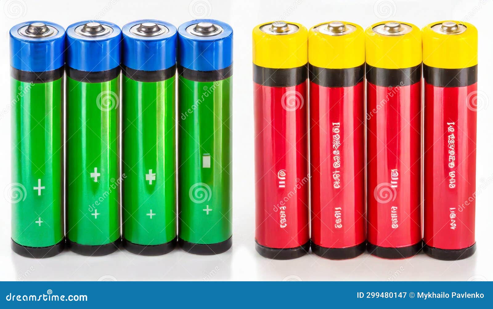 Power Spectrum: an Illustration Comparing Various Battery Grades Stock ...